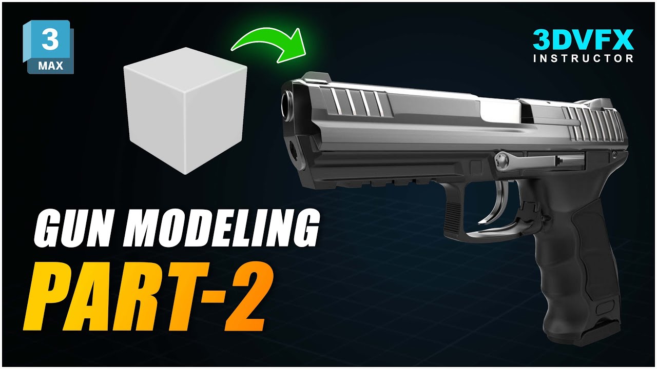 3ds Max Gun Modeling: Detailed Workflow & Tips Part-2 - YouTube