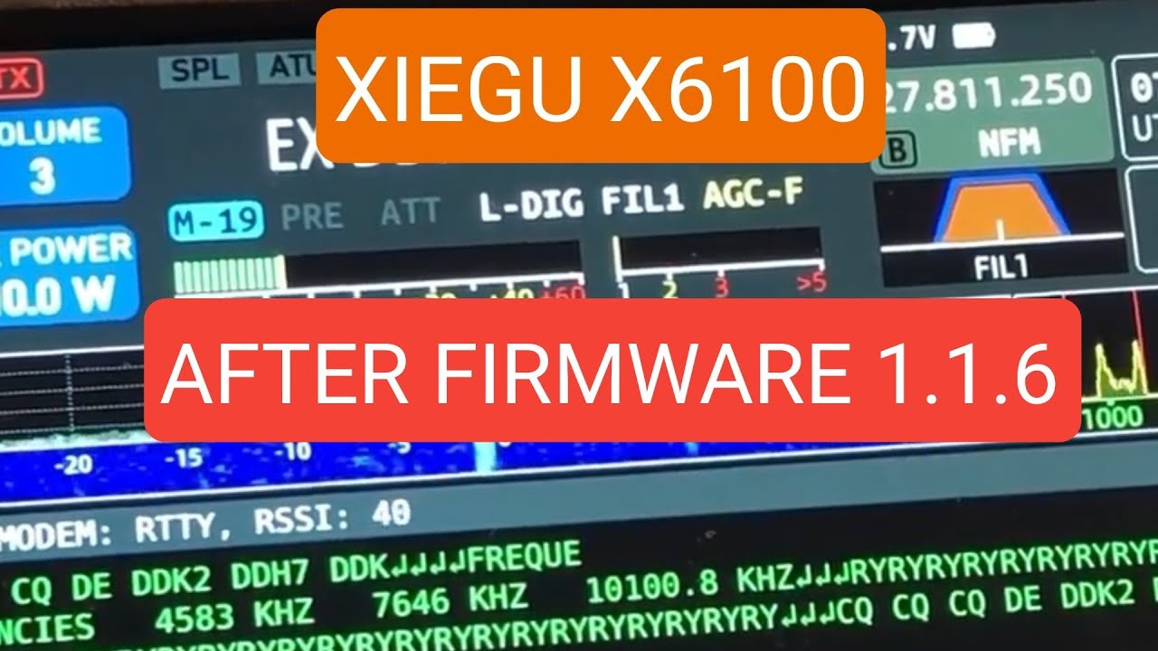 XIEGU X6100 - NEW FIRMWARE V1.1.6 - REVIEWS ON FACEBOOK AND YOUTUBE ...
