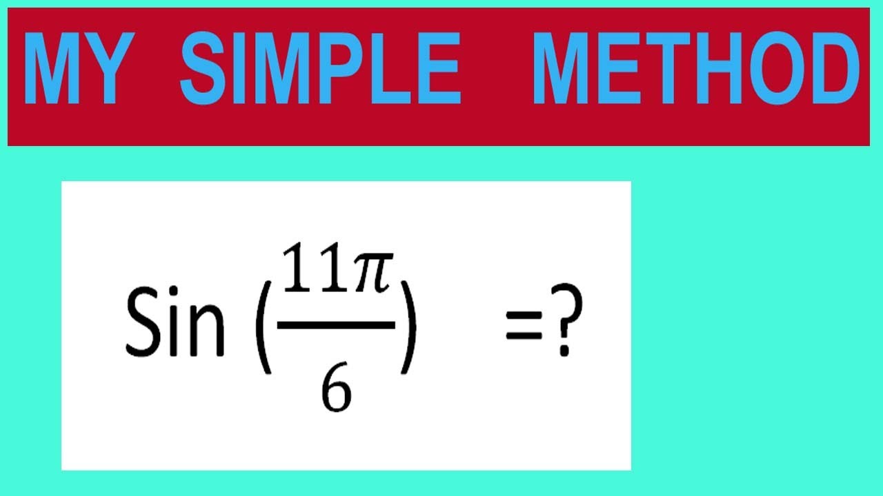 Find Trigonometry Angle Sin 11 6 YouTube