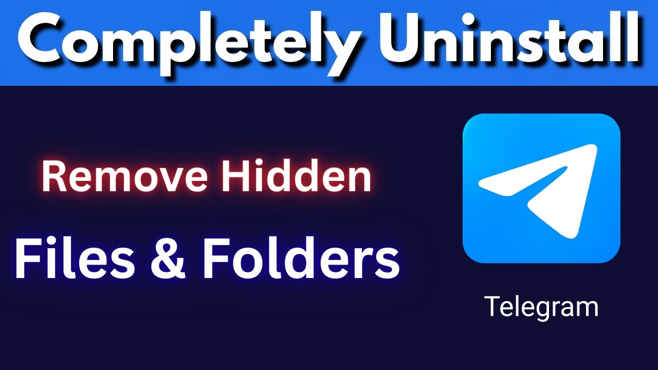 How to Completely Uninstall Telegram from Windows 10/11 (Delete Cache ...