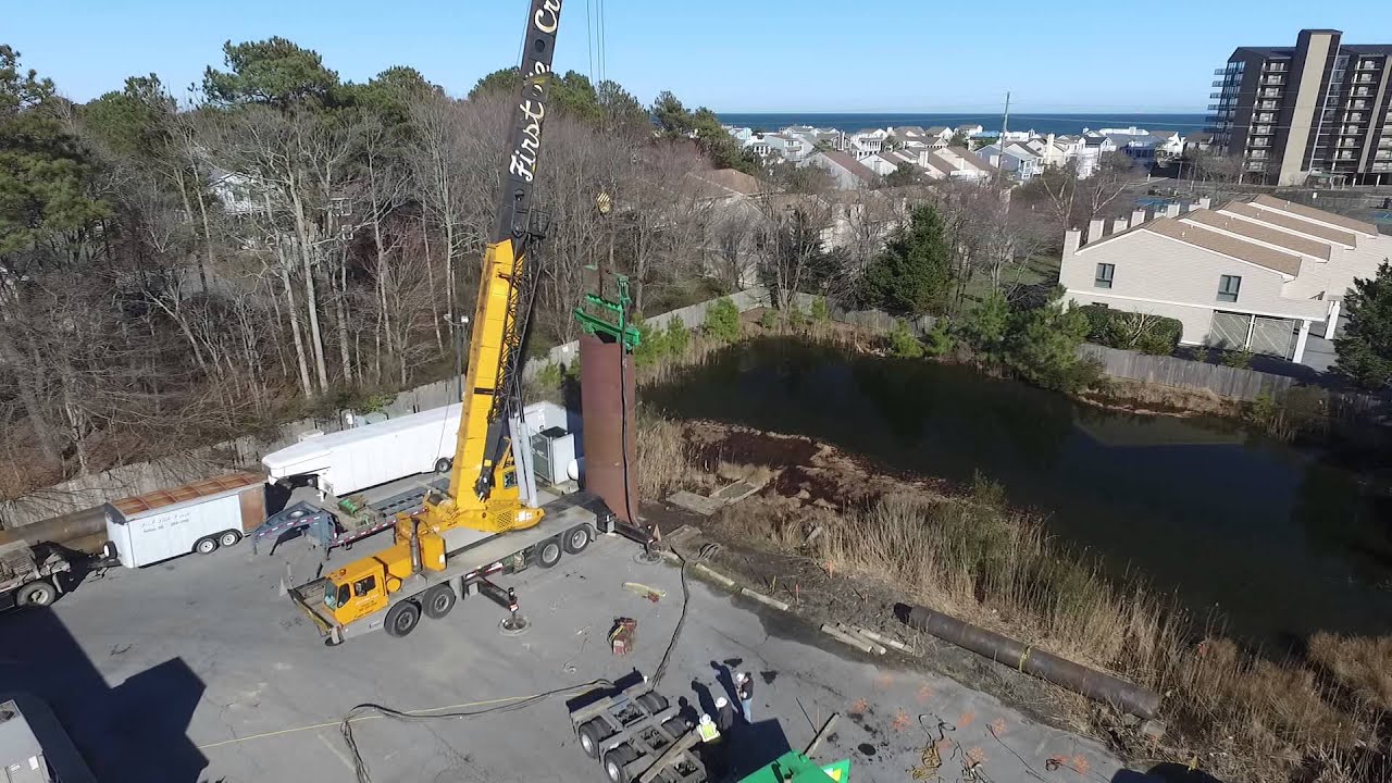 Bethany Beach Crane Caisson - YouTube