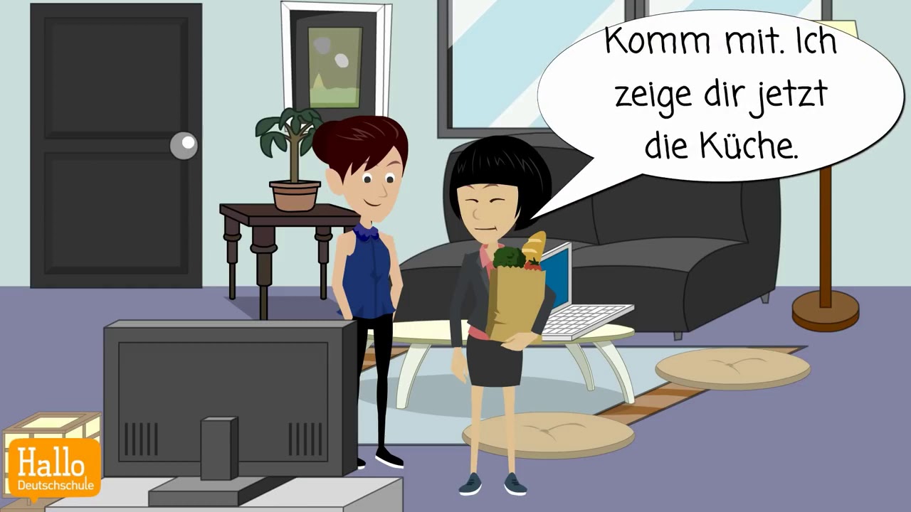 Deutsch lernen Wortschatz wohnen Lektion 15 - YouTube