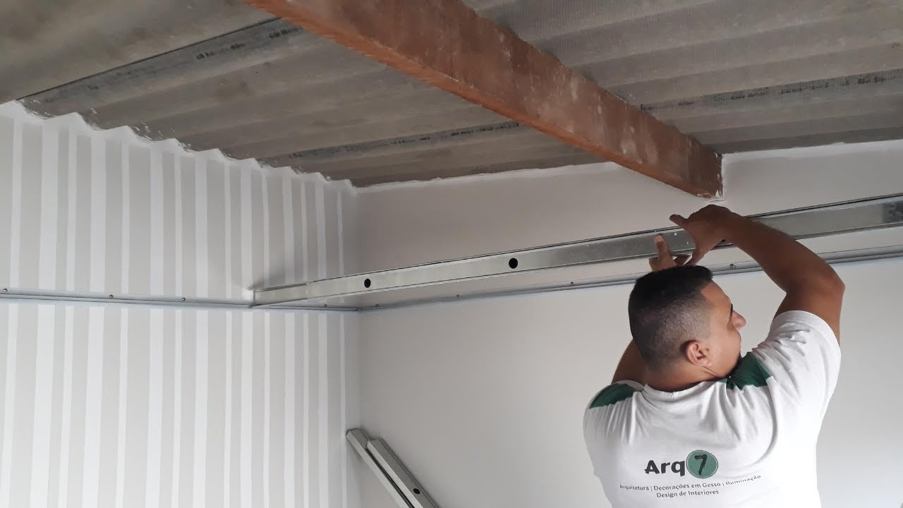 FORRO DE GESSO EM CASA COM TELHADO - OLHA COMO FICA *USANDO ISOPOR ...