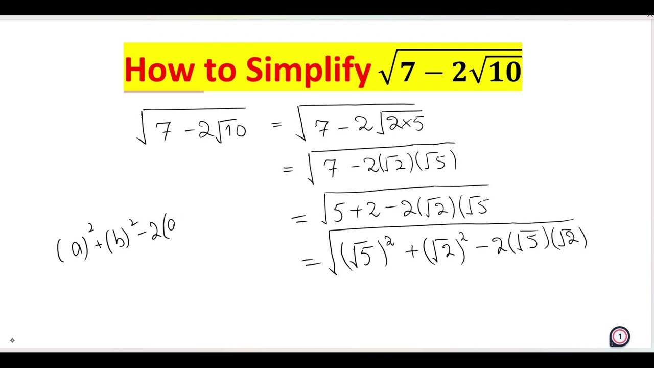 How To Simplify Square Root Of Square Root Expression YouTube How To Simplify Square Root Of Square Root Expression YouTube