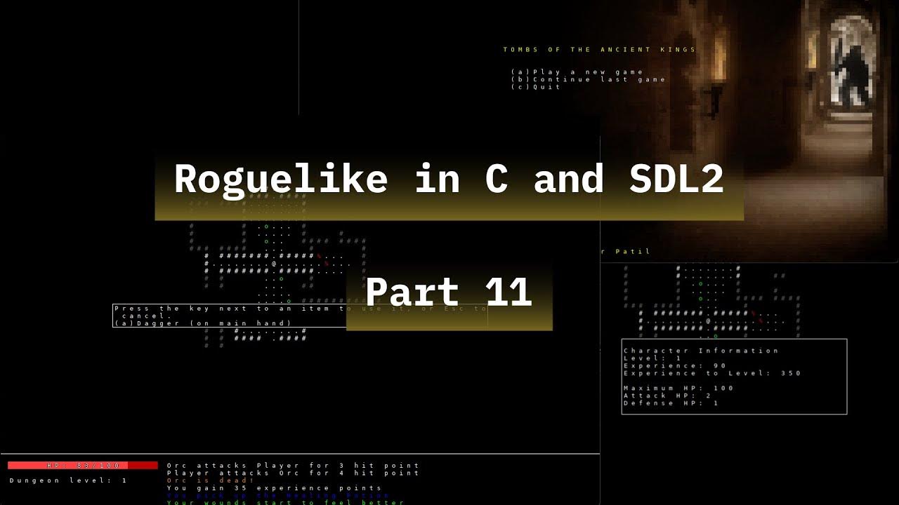 Writing Roguelike in C and SDL2 - Part 11 Bugfix session - Window Flicker - YouTube