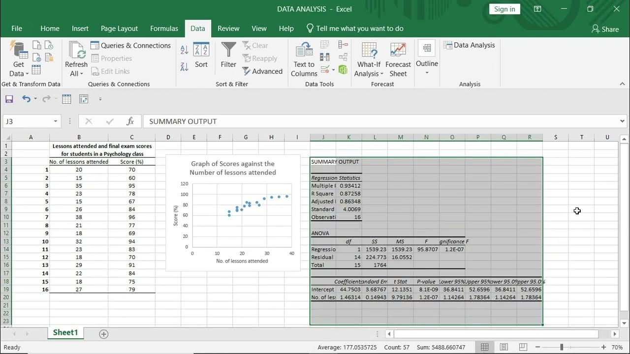 Excel: Simple Linear Regression (SLR) - YouTube
