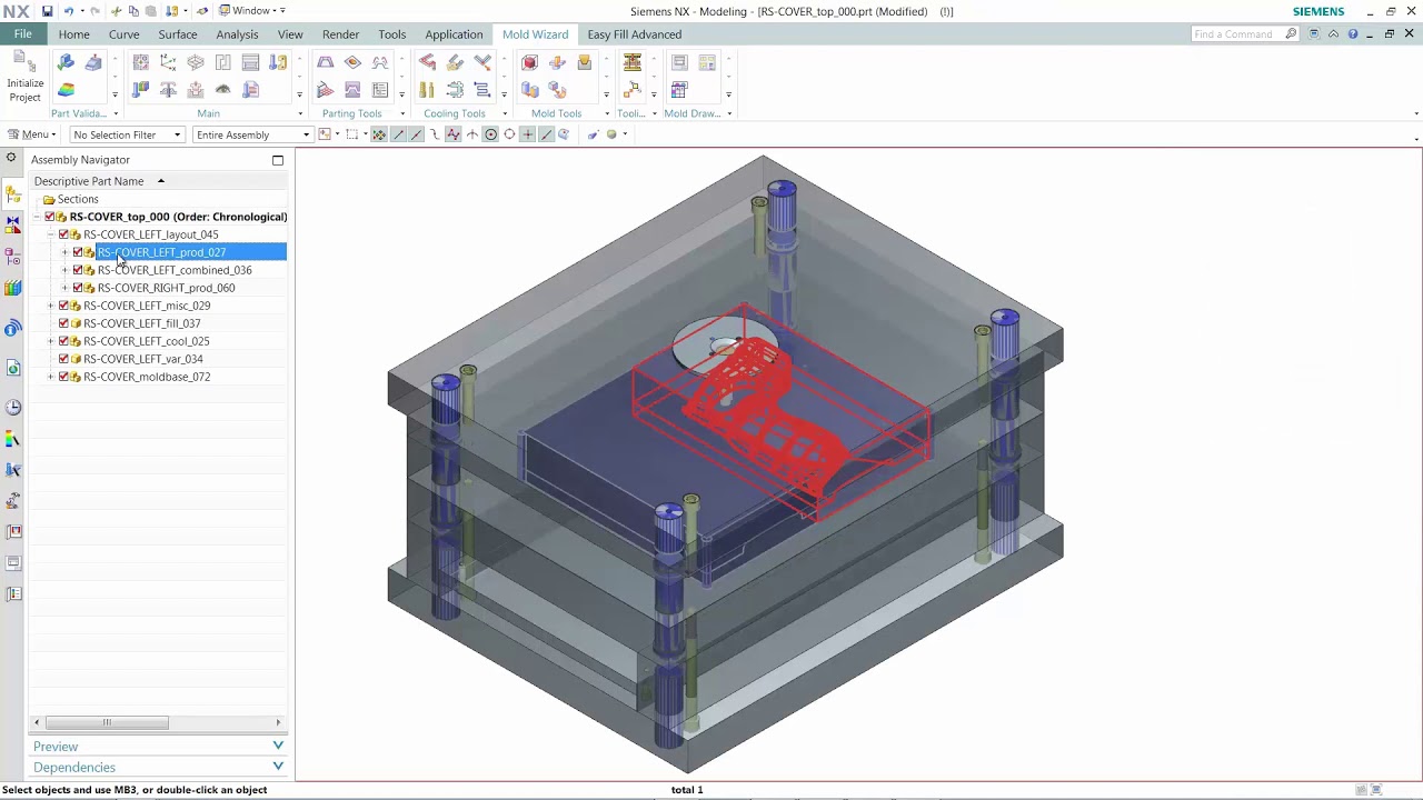 NX Mold Wizard Demo - YouTube