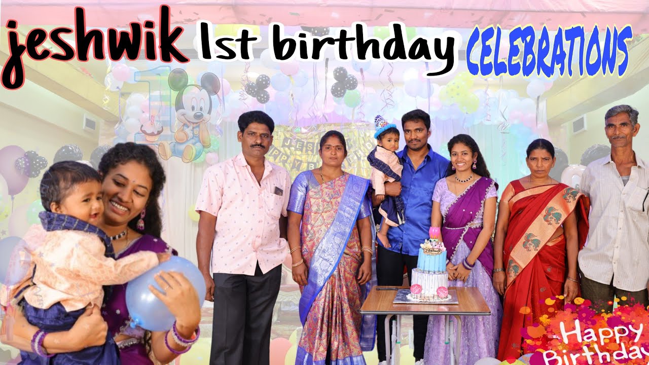 Jeshwik first birthday celebrations 🥳🎉 - YouTube