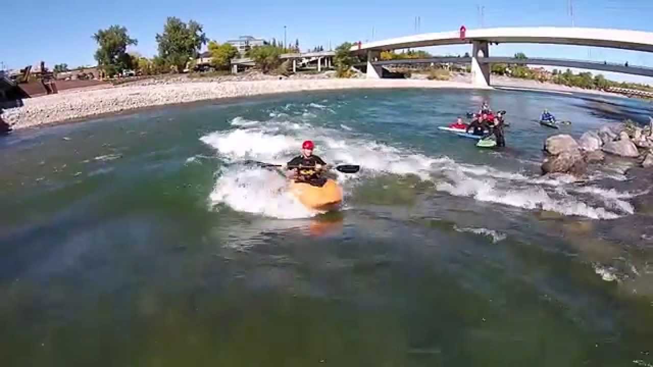 Kayaking and Surfing in Calgary - The Drone Eyes - YouTube