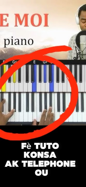 App téléphone pou utiliser le ou ap fè tutorial piano pou kolore akò yo - YouTube