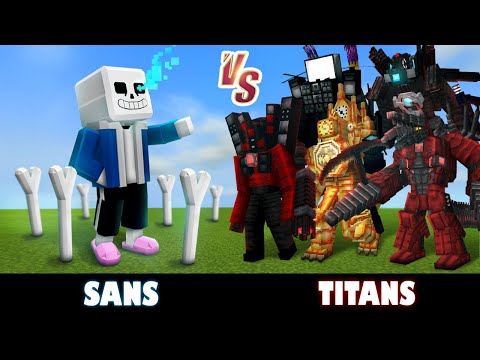 Sans vs. All Titans in Skibidi  | Minecraft (HUGE vs smol!)