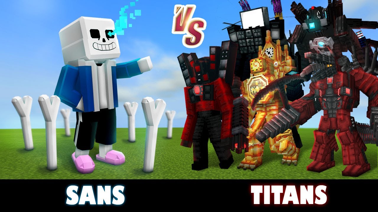 Sans vs. All Titans in Skibidi | Minecraft (HUGE vs smol!) - YouTube