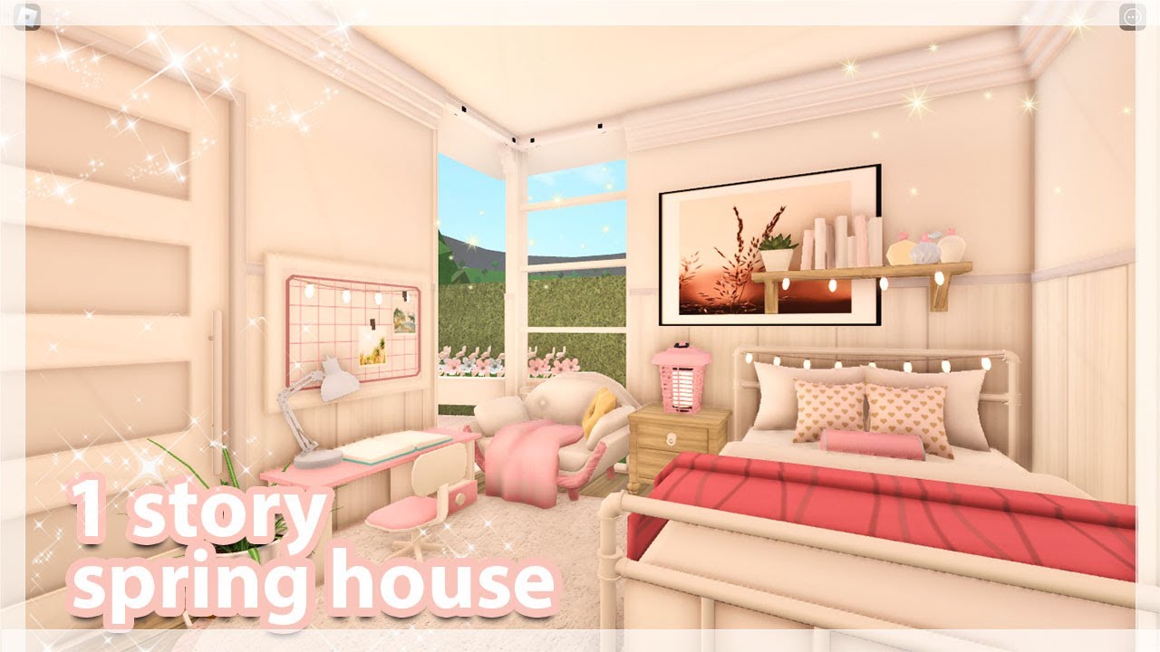 1 story spring house | Bloxburg Realistic Spring House | bloxburg house ...