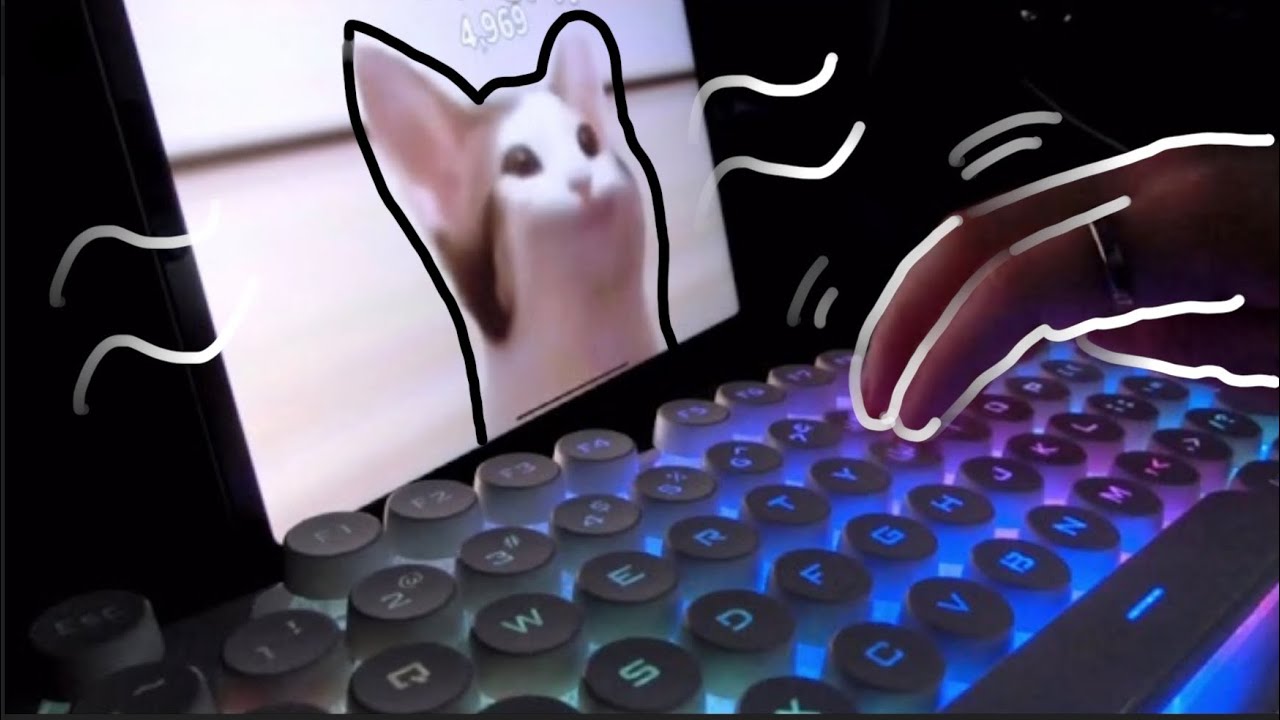 ASMR Fast aggressive Keyboard Typing Sounds , No talking , キーボードのタイピング音 ...