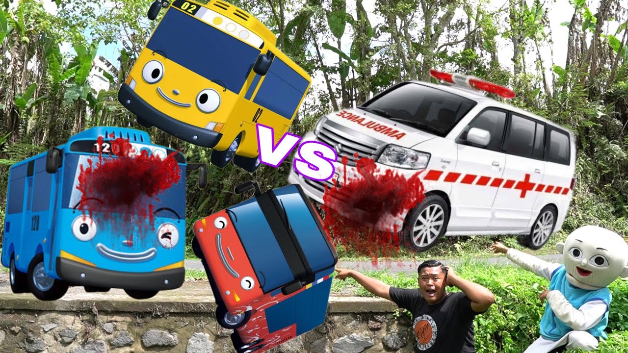 BUS TAYO WARNA WARNI MEL4WAN BUS AMBULAN BERH4NTU - YouTube