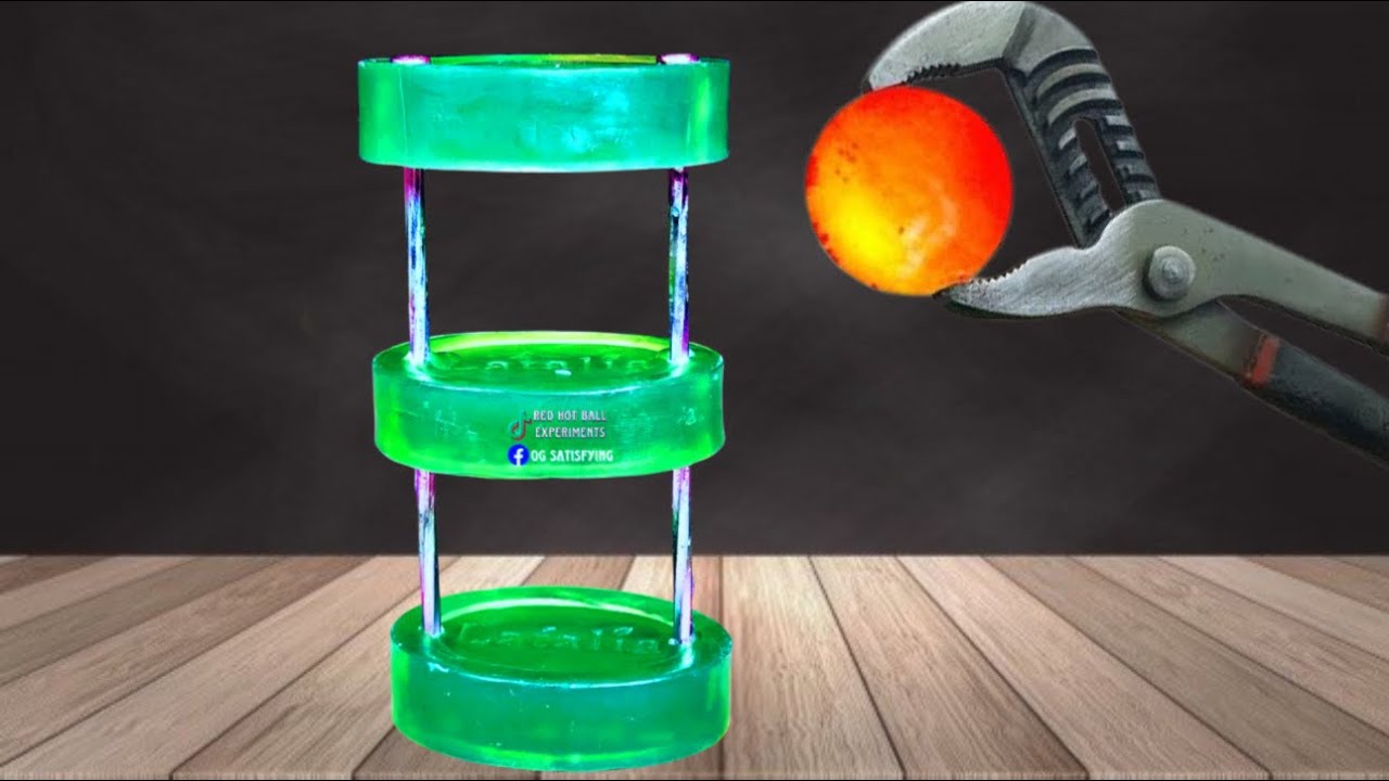 Experiment Glowing Metal Ball Vs Soaps Tower 😱 - YouTube