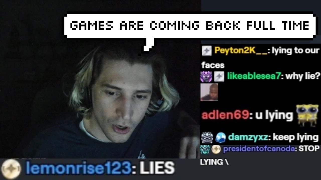 xQc Announces that Games are Finally Coming Back "Full Time" on Stream ...