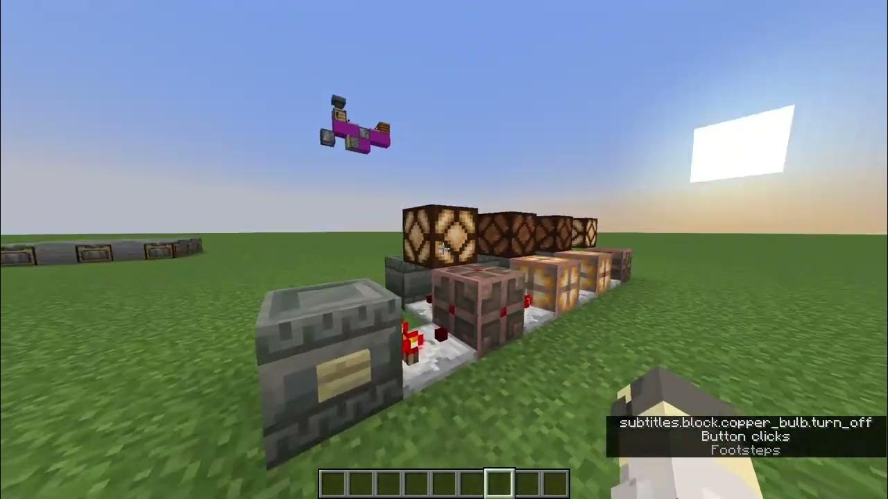 Minecraft 1.21 Copper Bulb-Based Binary Counter - YouTube