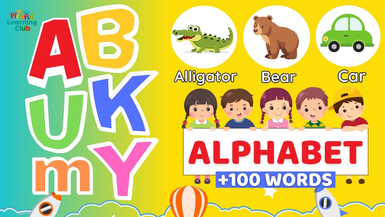 ABC Flashcards | Fun Alphabet Words from A to Z for babies | Toddler ...