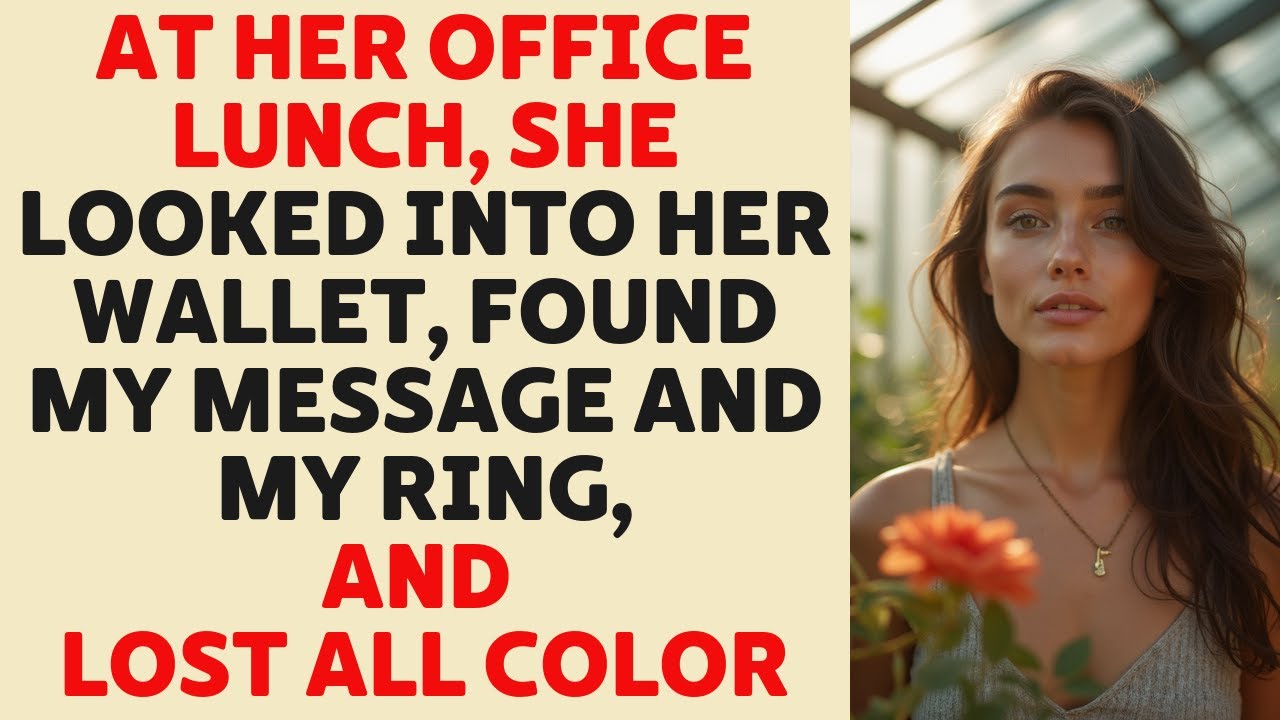 She Opened Her Wallet at Lunch, Found My Message and Ring, and Went ...