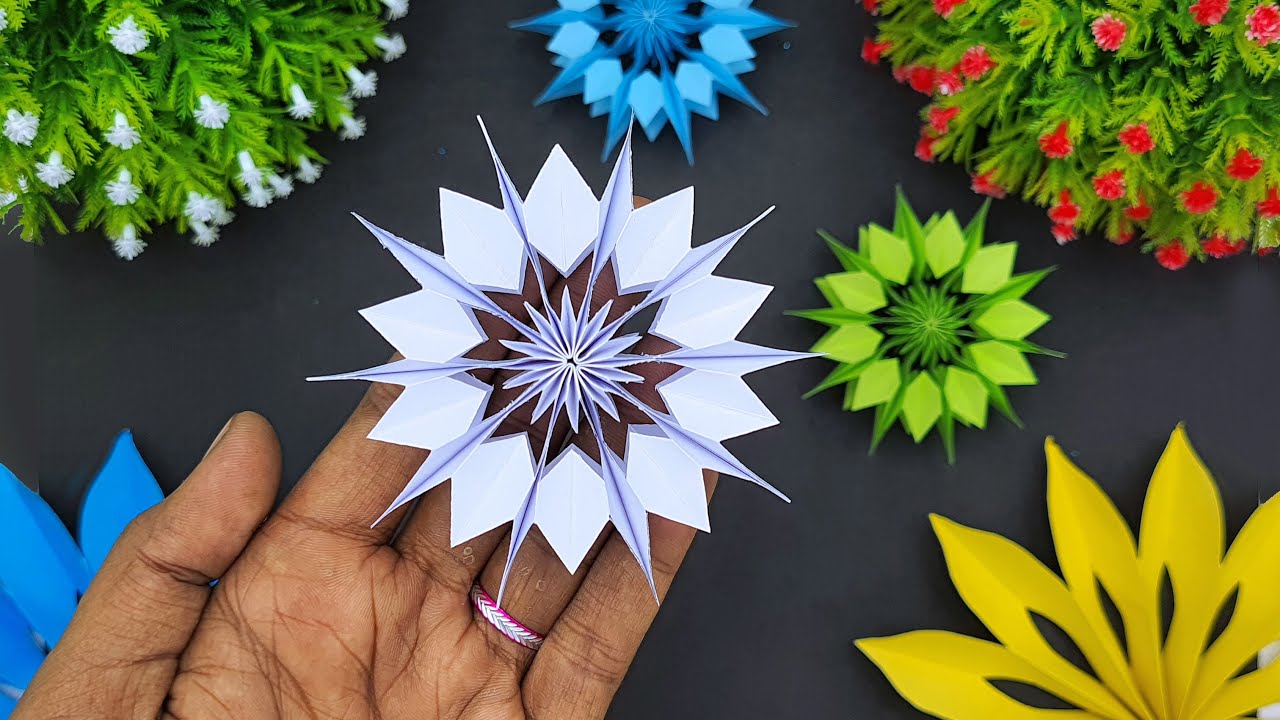3D Christmas Snowflake Making Tutorial | Handmade Christmas Snowflakes ...