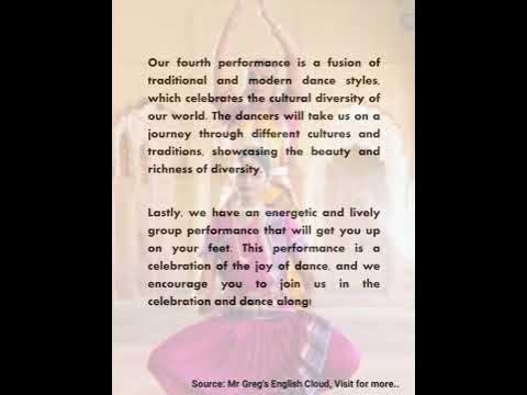 ANCHORING SCRIPT FOR DANCE PERFORMANCE #anchoringscript # ...