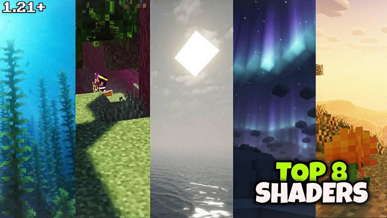 Top 8 Epic Shaders For Official MCPE & Patch 1.21 All Shaders Work Low ...