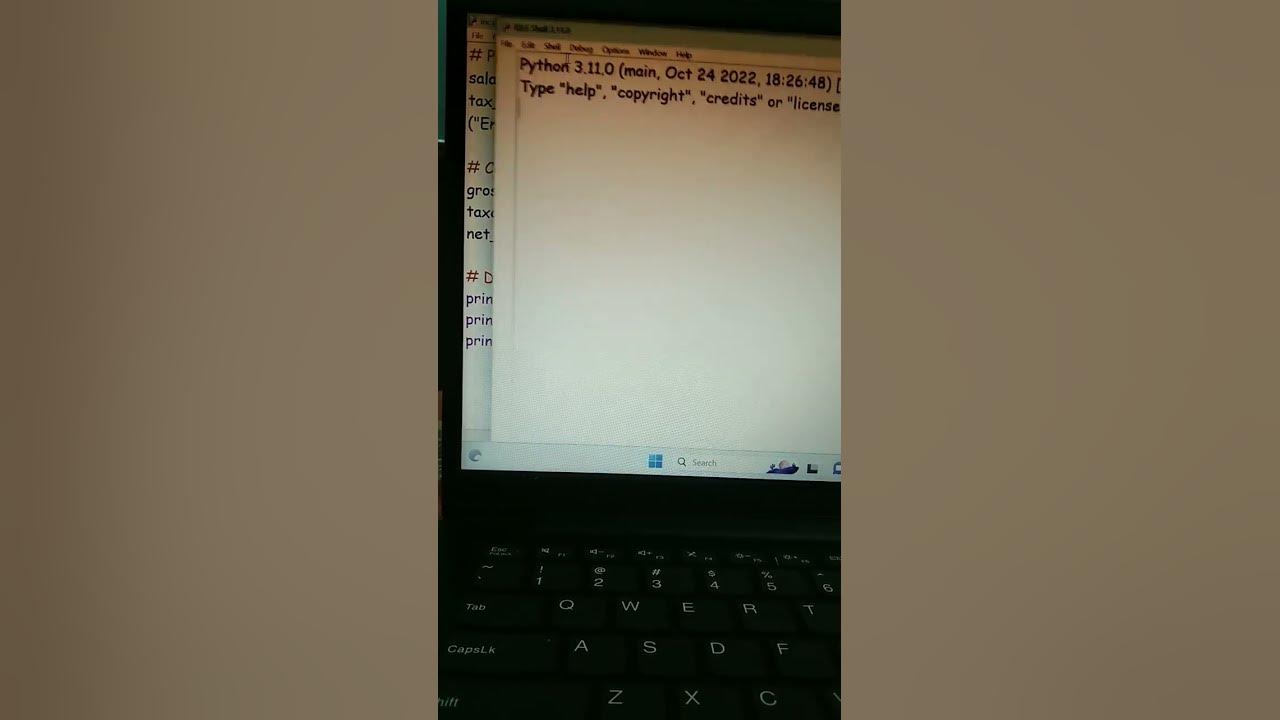 Python Program To Calculate Gross Income Idle Coding Python Pythonprogram Viral Youtube