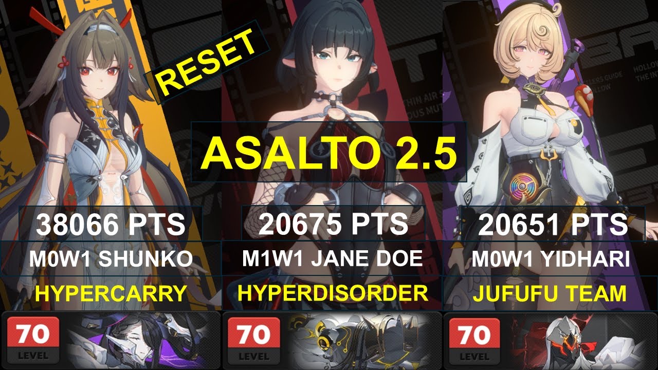 DEADLY ASSAULT 2.5 RESET | M0W1 Shunko YSG / M1W1 Jane Doe / M0W1 ...