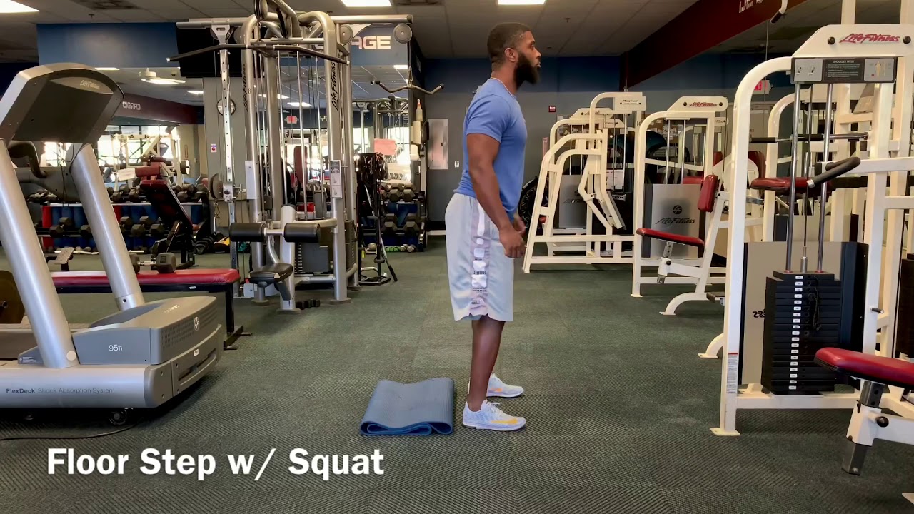 Floor Step Up w/ Squat - YouTube