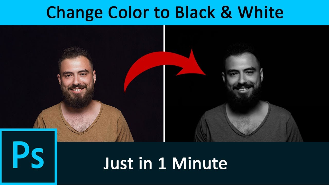 How to Change Image To Black & White | Change Images from Color To ...