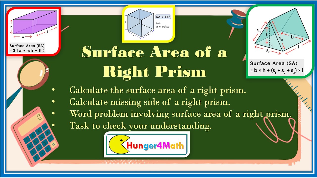 Solve Surface Area of a Right Prism with Task to Check your ...