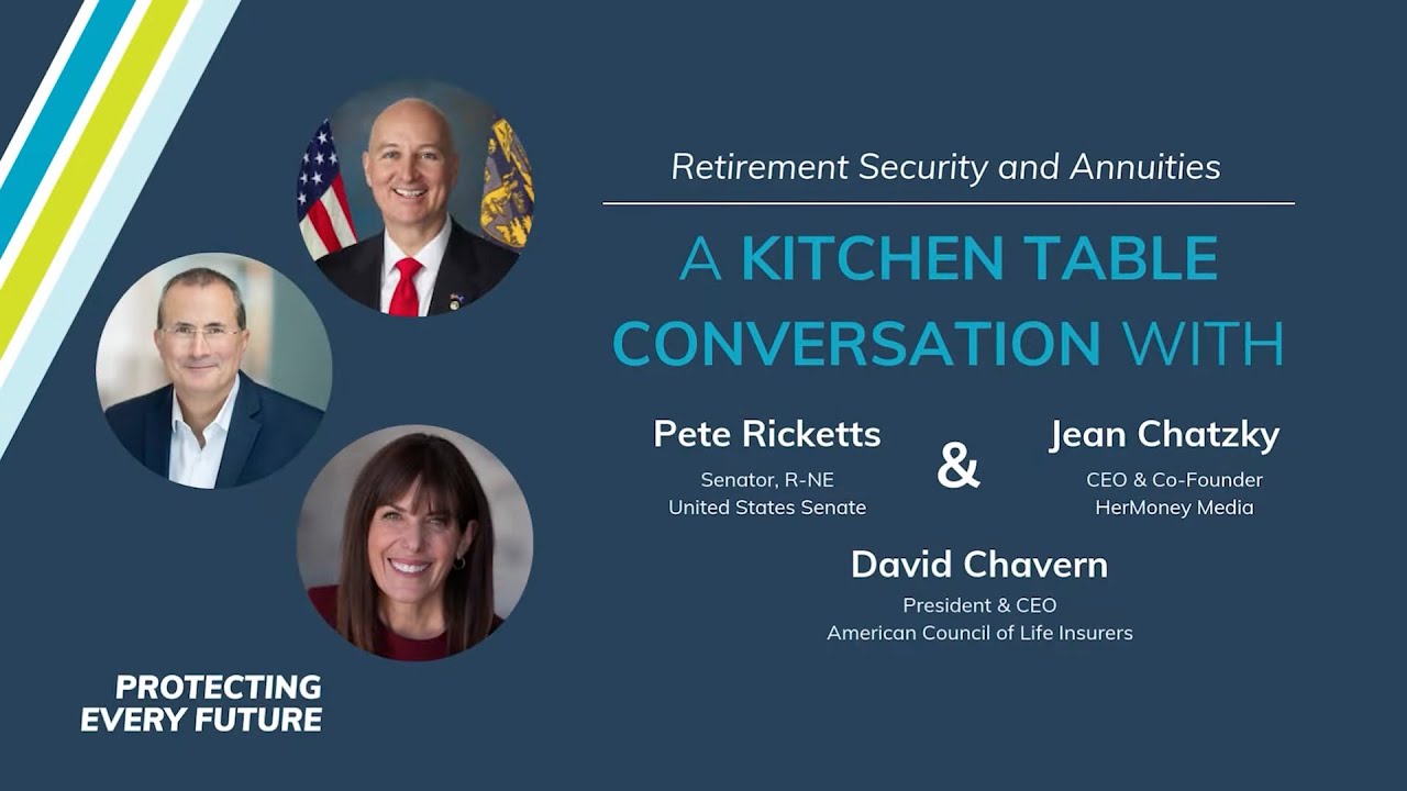 A Kitchen Table Conversation on Retirement Security with Senator Pete Ricketts and Jean Chatzky ...