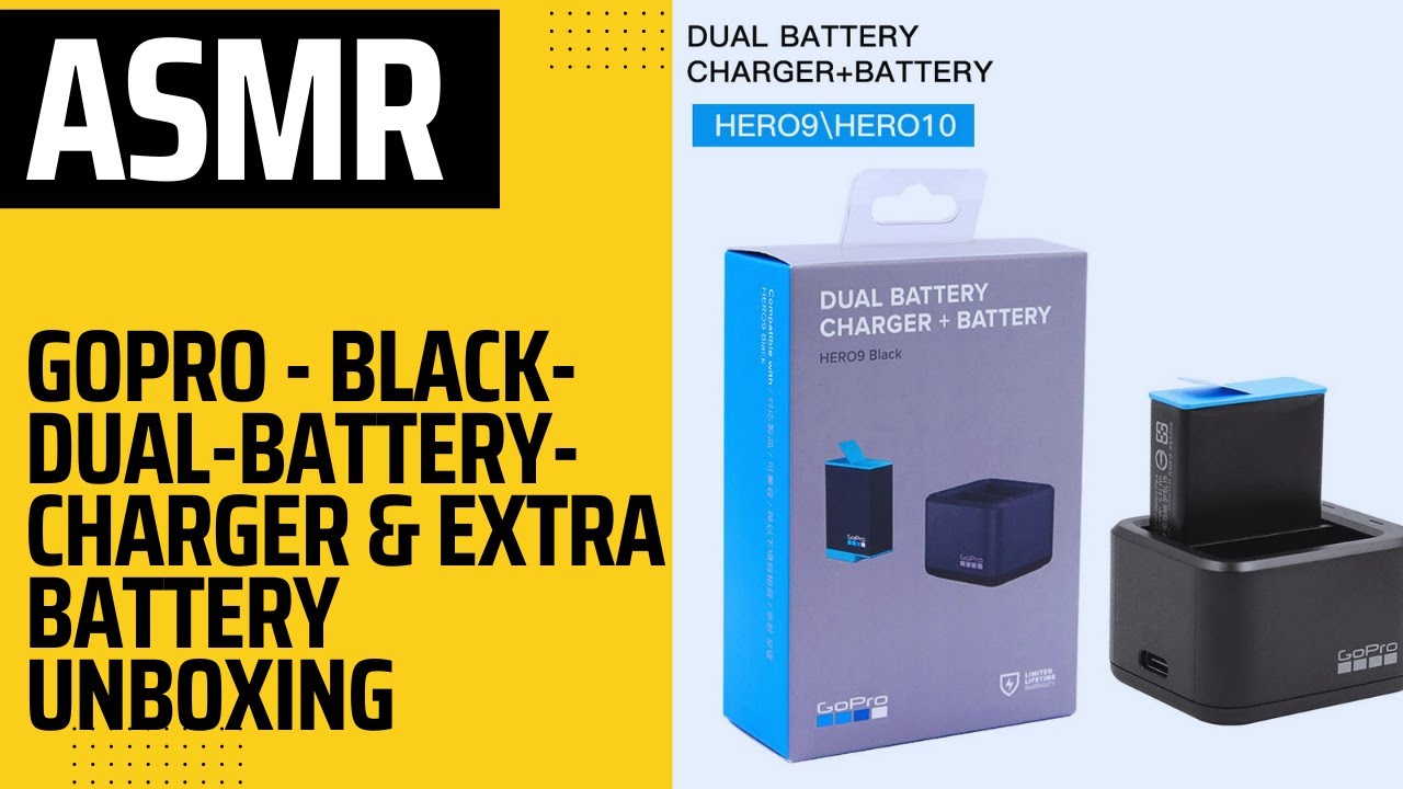 GoPro Hero 10 Hero 9 Dual Battery Charger & Battery Unboxing - YouTube
