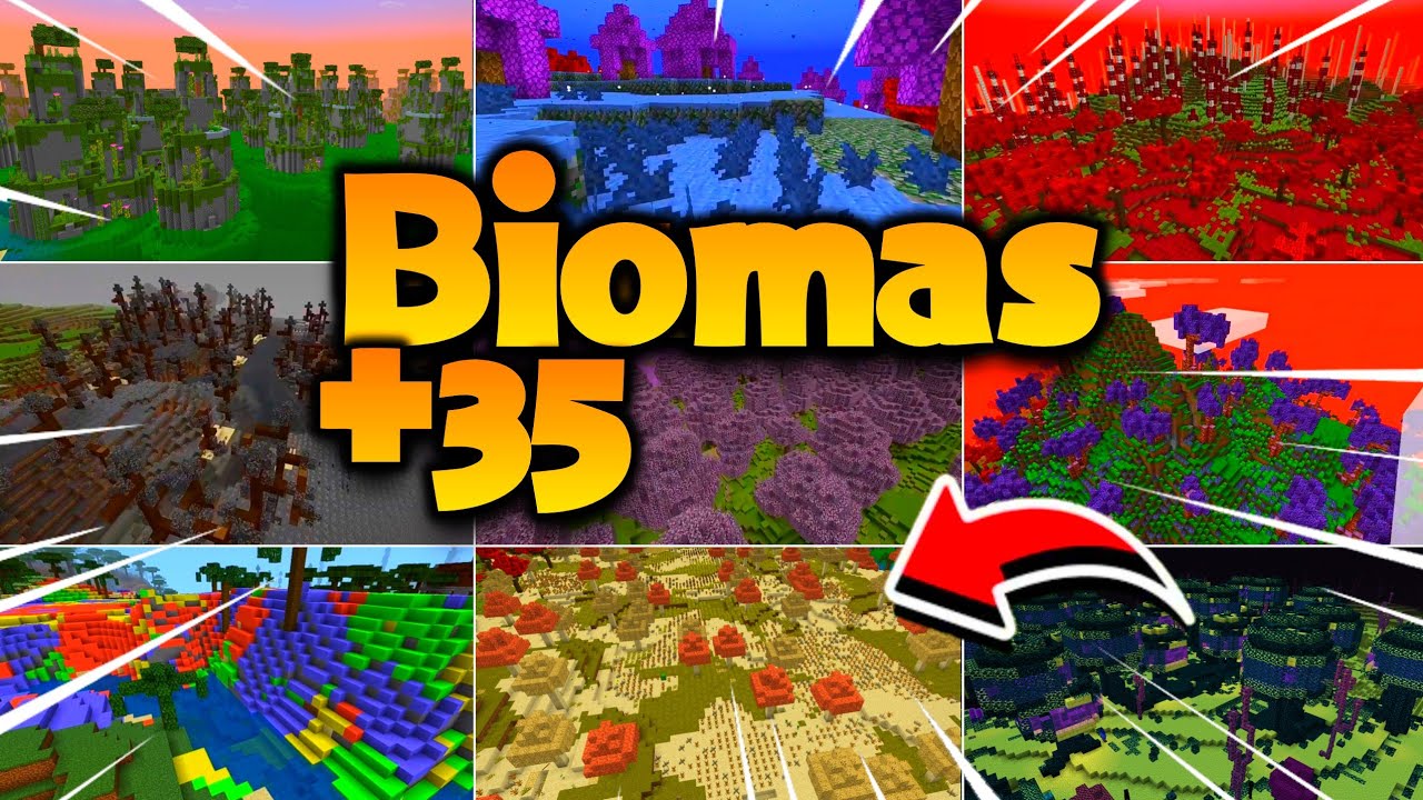 NOVO ADDON/MOD QUE ADICIONA 35 NOVOS BIOMAS, MOBS, CONSTRUÇÕES E MUITO ...