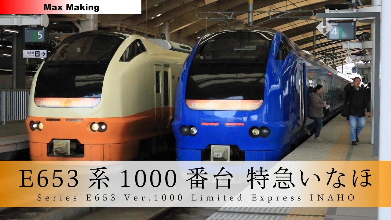 【HD】E653系1000番台 Japanese Super Express Train INAHO! 新潟駅 特急いなほ8号 入線シーン ...
