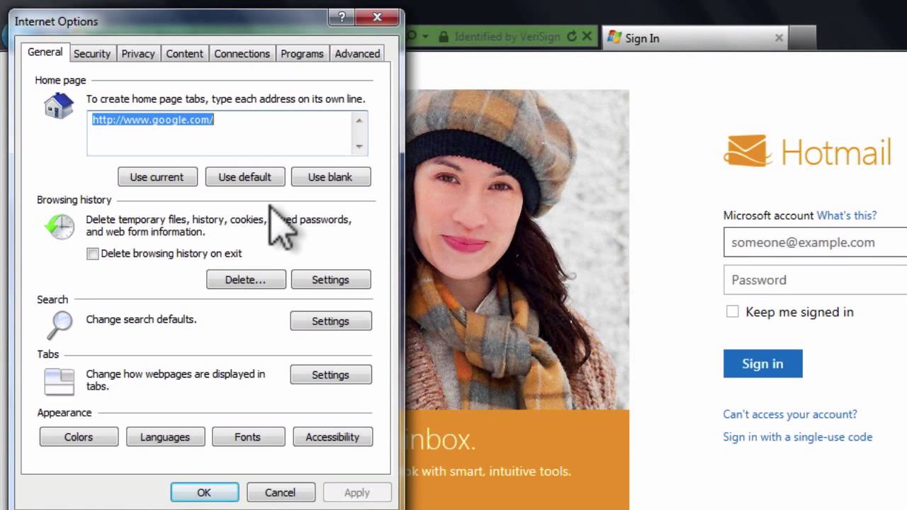 How to Make Hotmail Your Home Page in Internet Explorer - YouTube