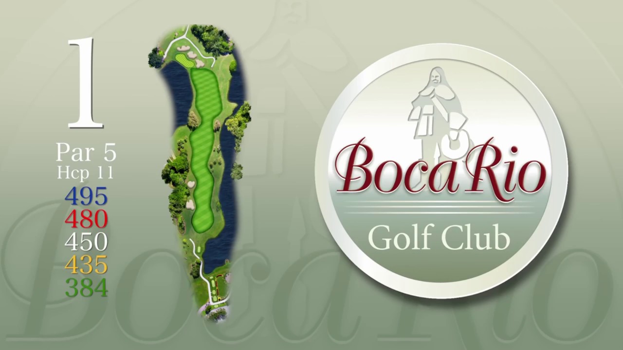 Boca Rio Golf Course - Aerial Flyover - Hole 1 - YouTube