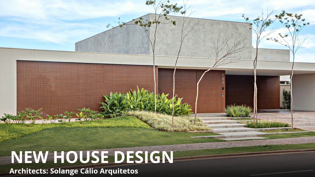 Contemporary House with straight lines, New Home design ideas - YouTube