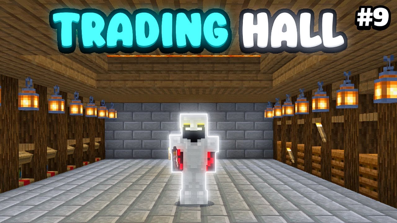 UPGRADING MY VILLAGERS TRADING HALL IN MINECRAFT | MCPE SURVIVAL SERIES ...