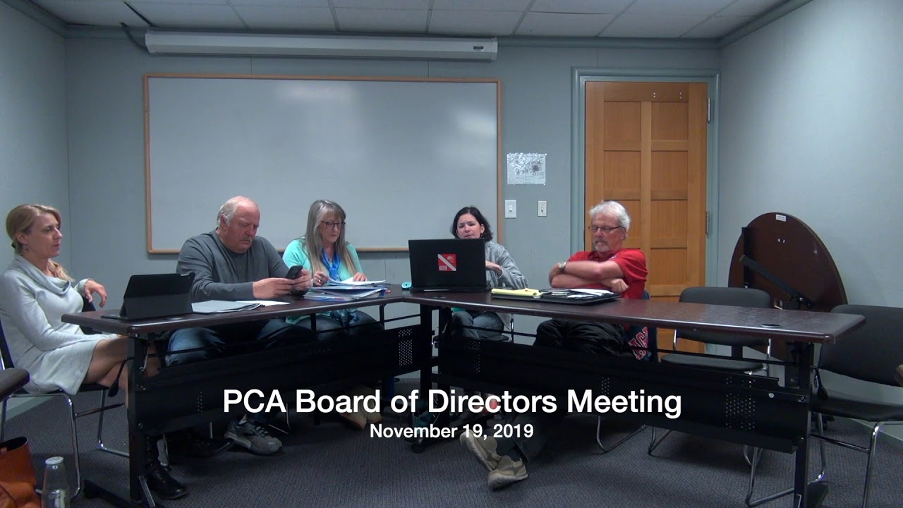 PCA Board of Directors Meeting 19 November 2019 - YouTube