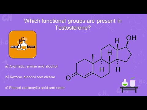 Which functional groups are present in Testosterone? - YouTube