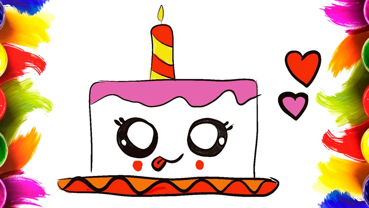 How to Draw a Decadent Cake Easy and Fun Tutorial - YouTube