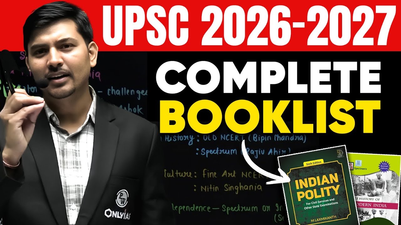 Booklist for UPSC 2026-2027 Preparation | Complete Detail ! | PW ...