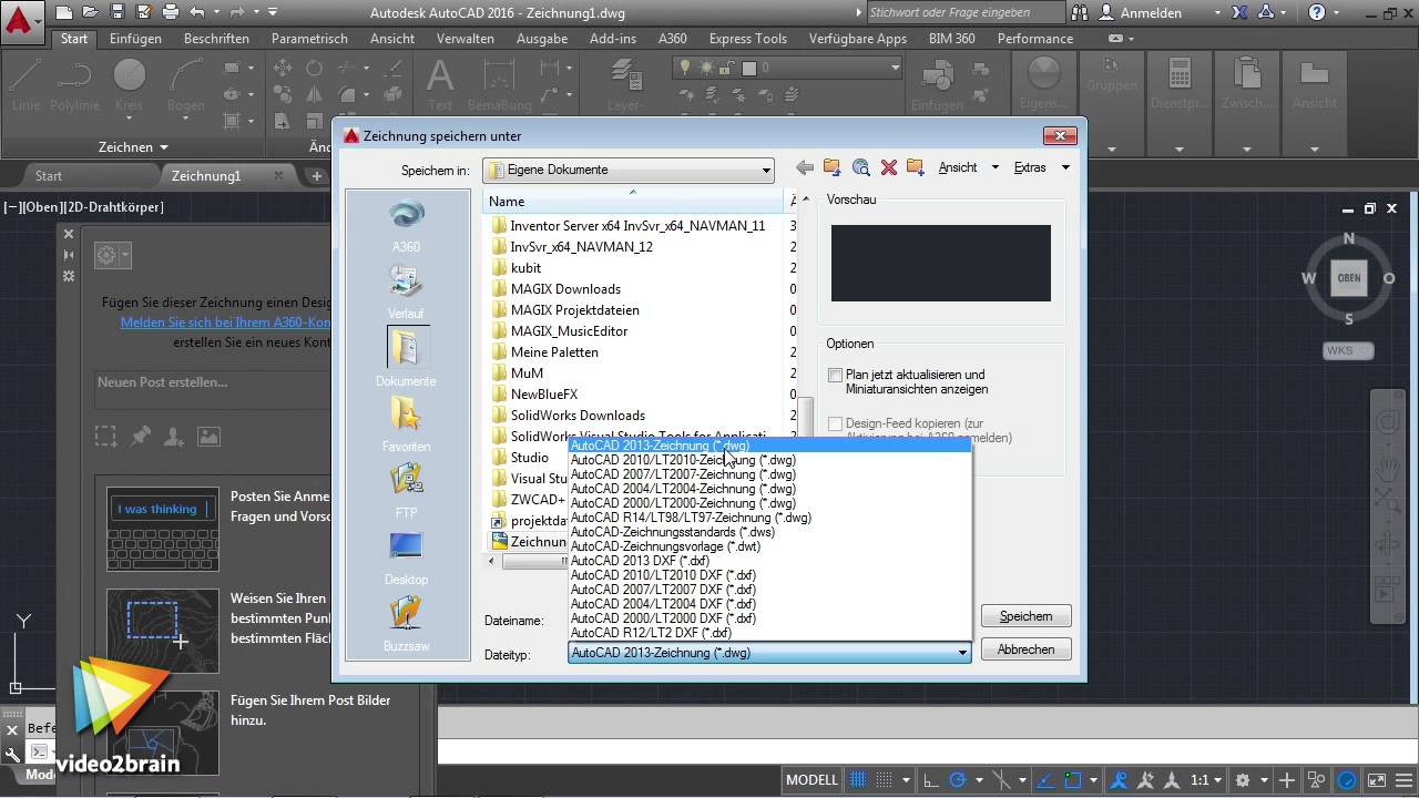 Neu in AutoCAD 2016 Tutorial: Überblick über AutoCAD 2016 |video2brain.com - YouTube