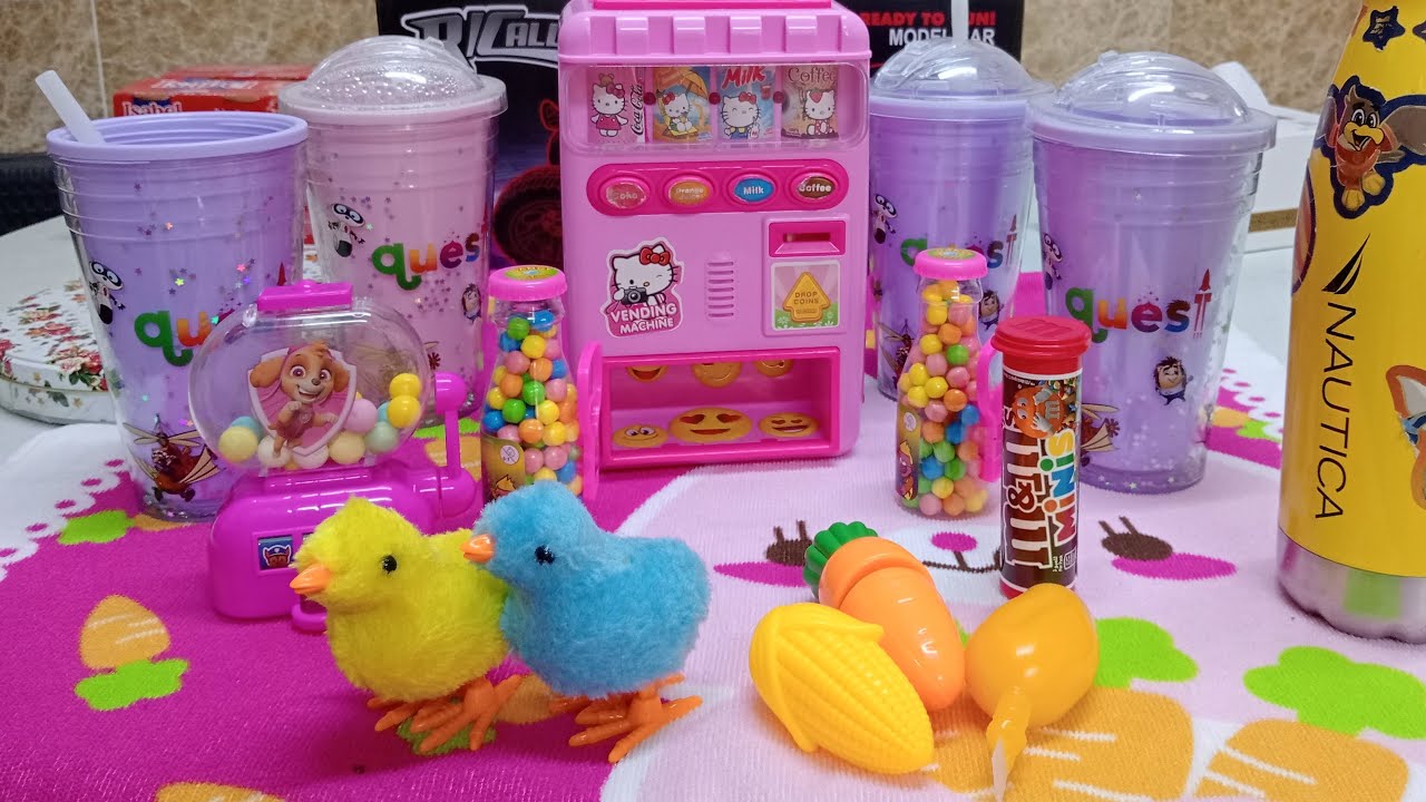 🇶🇦 ASMR-ODD HELLO KITTY VENDING MACHINE SATISFYING - YouTube