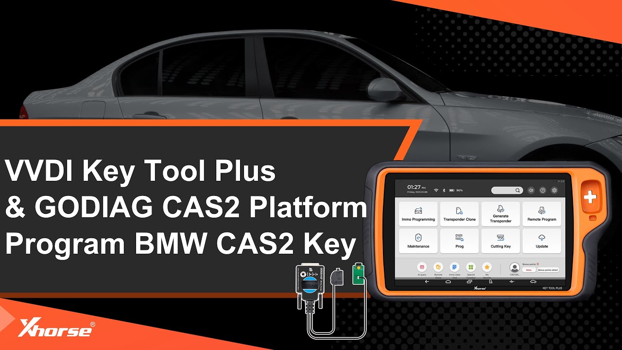 VVDI Key Tool Plus Program BMW CAS2 Blade Key with GODIAG CAS1/CAS2 ...