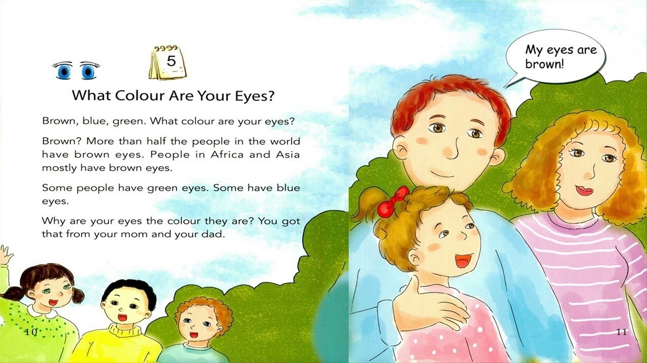 One story a day - Book 2 - Story 5: What colour are your eyes? - YouTube
