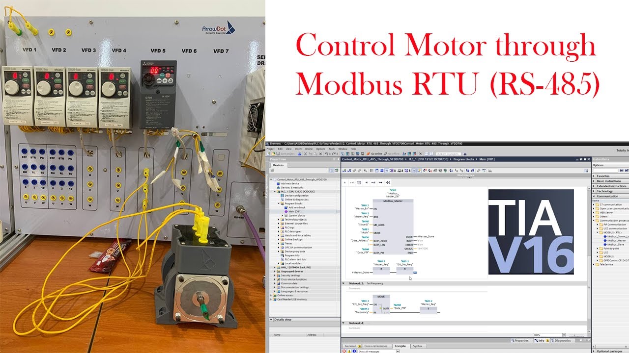 PLC with Modbus RTU (Serial Communication "RS-485") #09 - YouTube