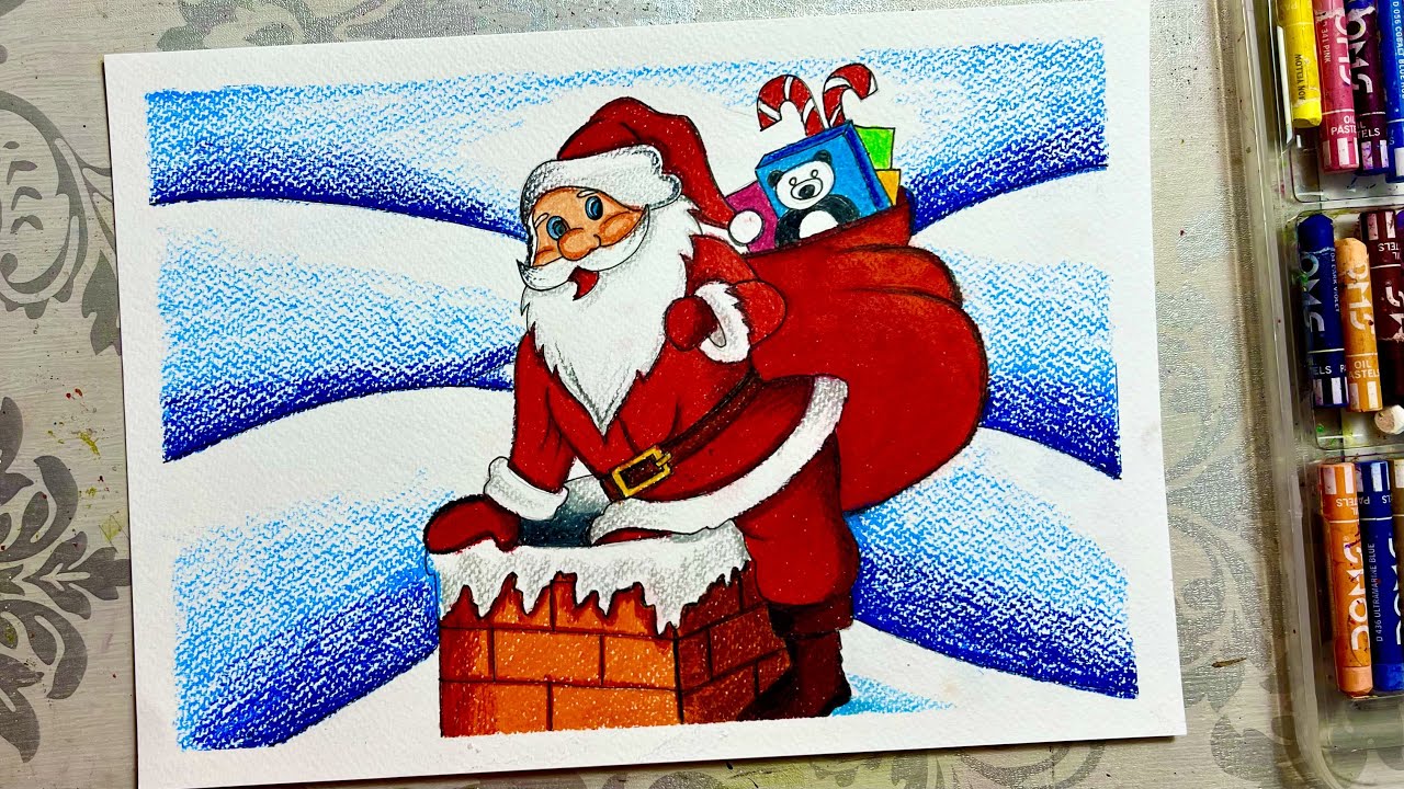 Christmas Drawing Very Easy, Drawing of Christmas, Christmas Painting ...